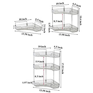 Bathroom Organizer Countertop, Vanity Trays for Bathroom, Skincare Makeup Organizer Shelf, Vanity Organizer, Bathroom Counter Shelf for Cosmetics, Toiletries, Lotions, Perfumes (3 Tiers, Grey)