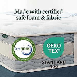 ZINUS 12 Inch Cooling Comfort Support Hybrid Mattress [New Version], Queen, Fiberglass Free, Medium Plush, Cooling Motion Isolation, Certified Safe Foams & Fabric, Mattress in A Box