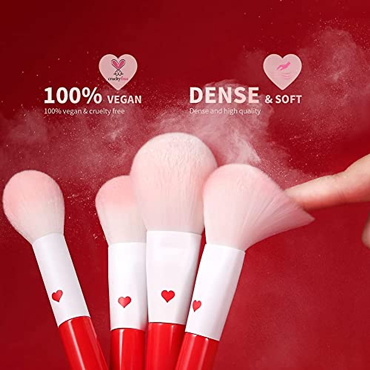 Docolor Professional Makeup Brushes Set 32Pcs Make up Brushes Premium Kabuki Foundation Blending Face Powder Blush Contour Eye Shadows Eyebrow Eyeliner Make Up Brush Gift Kit