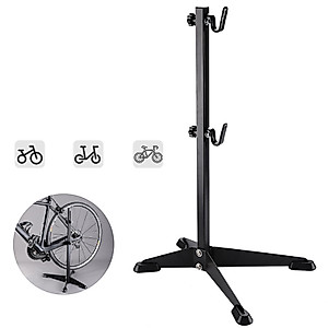 DYNWAVE Bicycle Repair Stand Bikes Work Stand Height Adjustment Portable Strong Load Bearing Sturdy Mounting Stand Washing Stand for Mountain Bike, Black