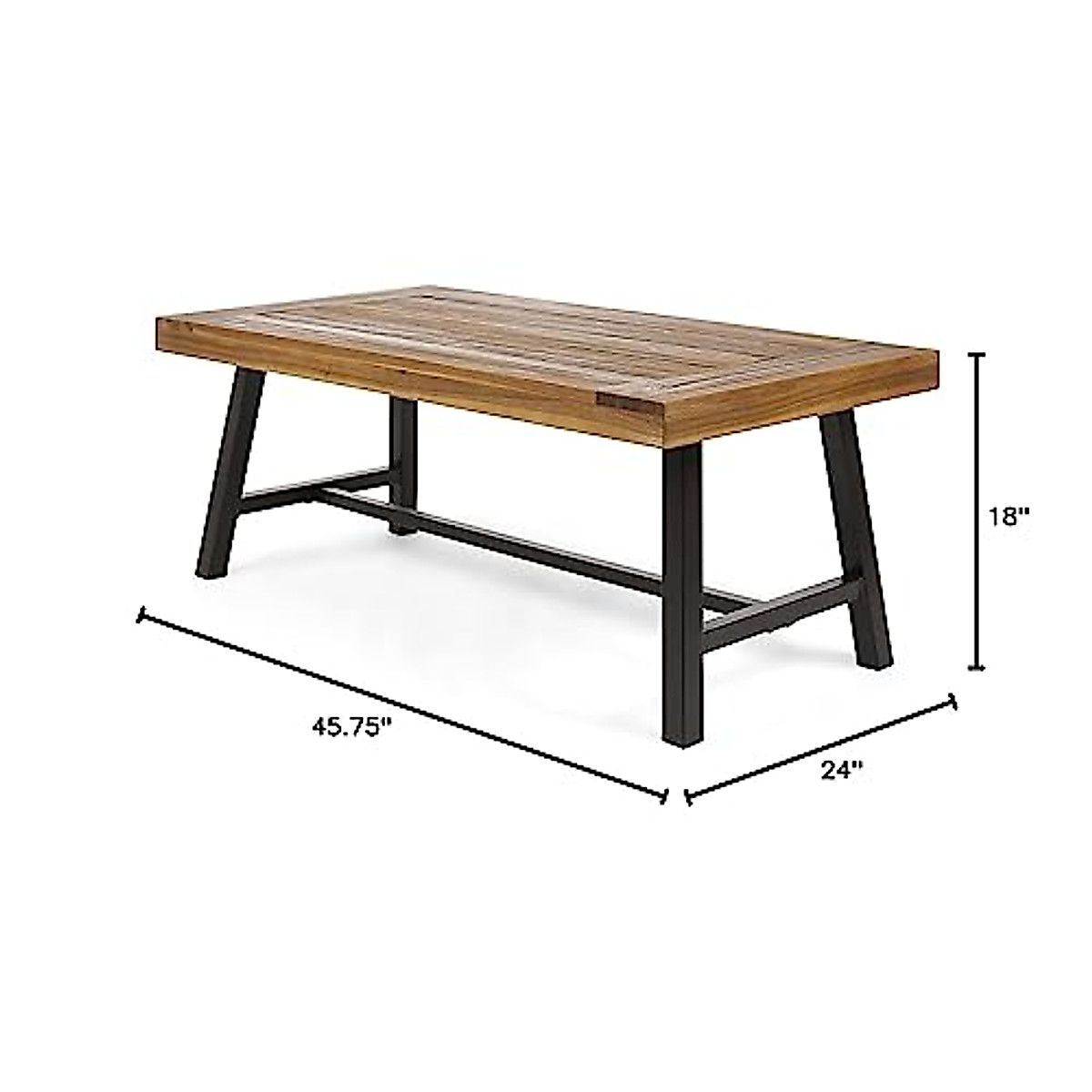 Christopher Knight Home Carlisle Outdoor Acacia Wood Coffee Table and Bench Set