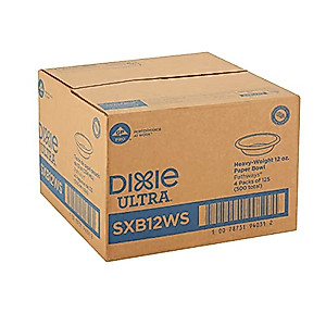 Dixie Ultra 12 oz. Heavy-Weight Paper Bowls by GP PRO (Georgia-Pacific), Pathways, SXB12WS (CASE), 500 Count (125 Bowls Per Pack, 4 Packs Per Case)