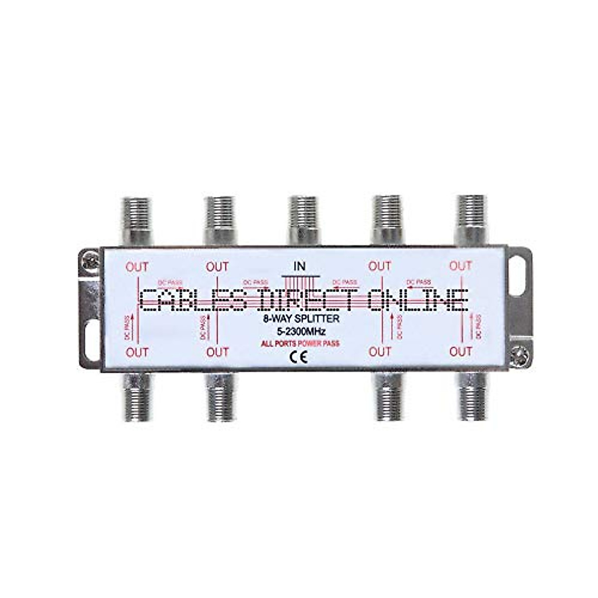 6 Way Bi-Directional 5-2300 MHz Coaxial Antenna Splitter for RG6 RG59 Coax Cable Satellite HDTV (6 Ports)