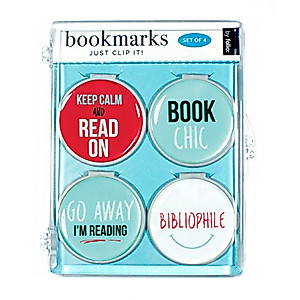 Funny Quote Bookmarks - JUST Clip IT! (4 Sets of 3 Page Markers- Total 12) Funny Bookmark Set - Ideal for Bookworms of All Ages. Adults Men Women Teens & Kids Love Our Fun Domed Designs!