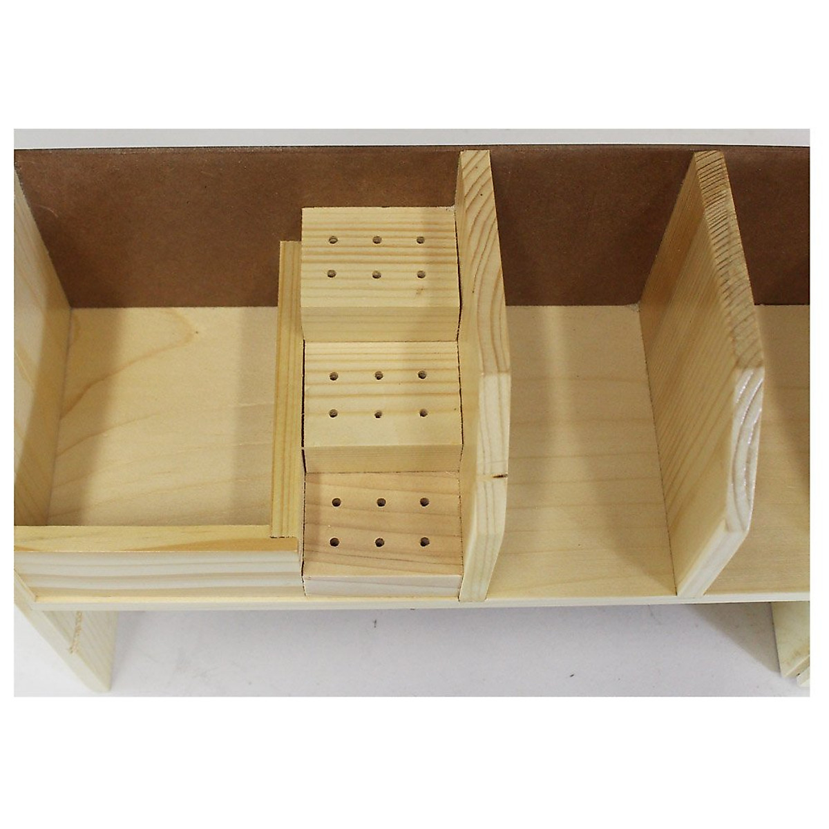 ToolUSA Wood Jeweler's Workbench Organizer | 18" x 8.5" x 4.5" with Specialized Compartments | Professional Quality for Watchmakers & Craftsmen