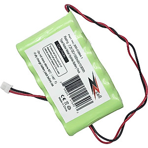 ZZcell 2-Pack Battery for Honeywell Alarm 300-03864-1, Lynx L3000, Lynx L5000, Lynx L5100, ADEMCO 300-03865, 7.2V, 1500mAh (NOTE: Please Check Part Number Before Purchase -Battery Connector- 2 Prong)