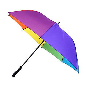 Parquet Rainbow Umbrella, Extra-Strong Golf Umbrella - Automatic Open, Windproof