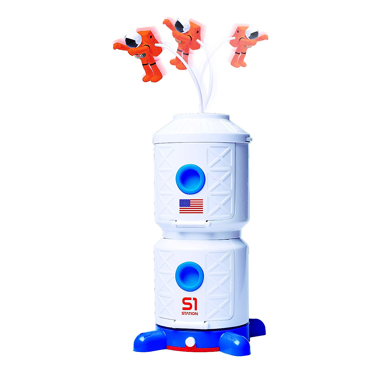 ASTRO VENTURE Space Playset - Toy Space Station & Space Capsule with Lights and Sound & 2 Astronaut Figurine Toys for Boys and Girls