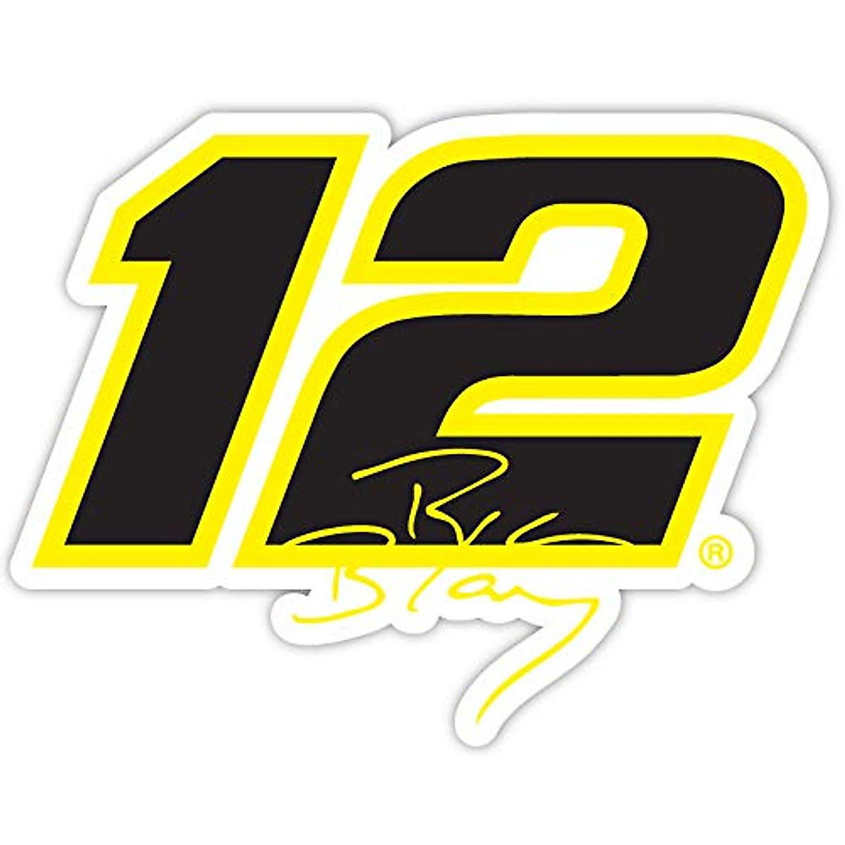 R and R Imports, Inc Ryan Blaney #12 4" Round Kiss Cut Decal New for 2020
