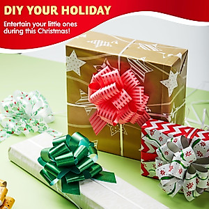 JOYIN 24 Pieces Wrap Ribbon Pull Bows (5" Wide); Easy and Fast Gift Wrapping Accessory, Bows, Baskets, Wine Bottles Decoration, Gift Wrapping and Decoration Present.