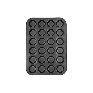 Chicago Metallic Pro Non-Stick Mini Muffin Pan, 24-Cup, Gray