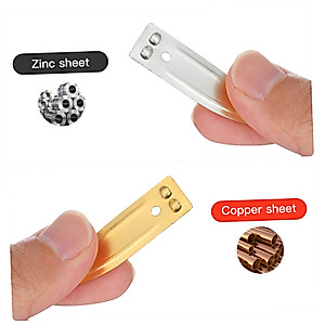 Gatuida 150 Pcs Copper Zinc Electrode Strip Electrode Materials Rods of Maat Electrode Strip for Experiment Copper Electrode Strip Experiment Supplies Zinc Strip Zinc Plate Copper Strip