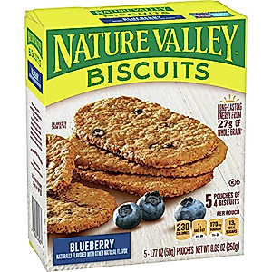 Nature Valley Blueberry Biscuits, Made With Whole Grain, 5 ct, 8.85 OZ
