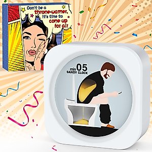 Toilet Sand Timer Gifts for Dad: Gifts for Fathers Day from Wife Daughter Son Kids Funny Gifts for Husband Stepdad Grandpa Mens Gifts Who Wants Nothing Cool Birthday Christmas Stocking Stuffers