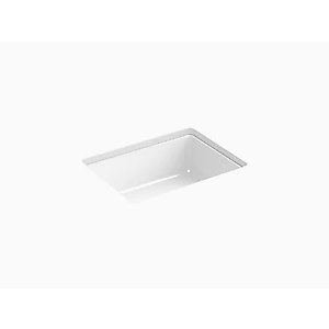 KOHLER 8189-0 Verticyl 17" Rectangular Undermount Bathroom Sink, Vitreous Lavatory Vanity Sink, Undermount Bathroom Sink Rectangle, White