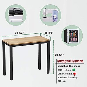 Need Small Computer Desk 31-1/2'' Sturdy and Heavy Duty Writing Desk for Small Spaces and Small Desk Study Table Laptop Desk- AC3BB-80-40