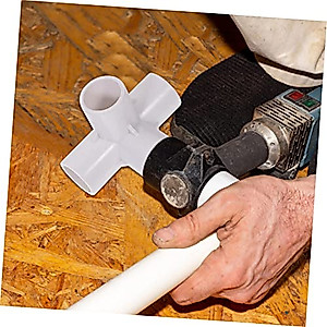 YARNOW PVC 50 Pcs Water Pipe Elbow Frame Hangers Clothes Rack with Shelf A Frame Tent PVC Dress Hangers PVC Pipe Fittings Pipe Connector for Storage Frame PVC Pipe Tee White