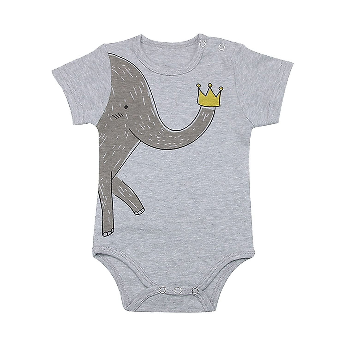 FLORNO Baby Bodysuits 5-Pack – 100% Pure Cotton Short Sleeve Onesies for Newborns and Infants, Unisex Baby Clothes (12-18 Months)