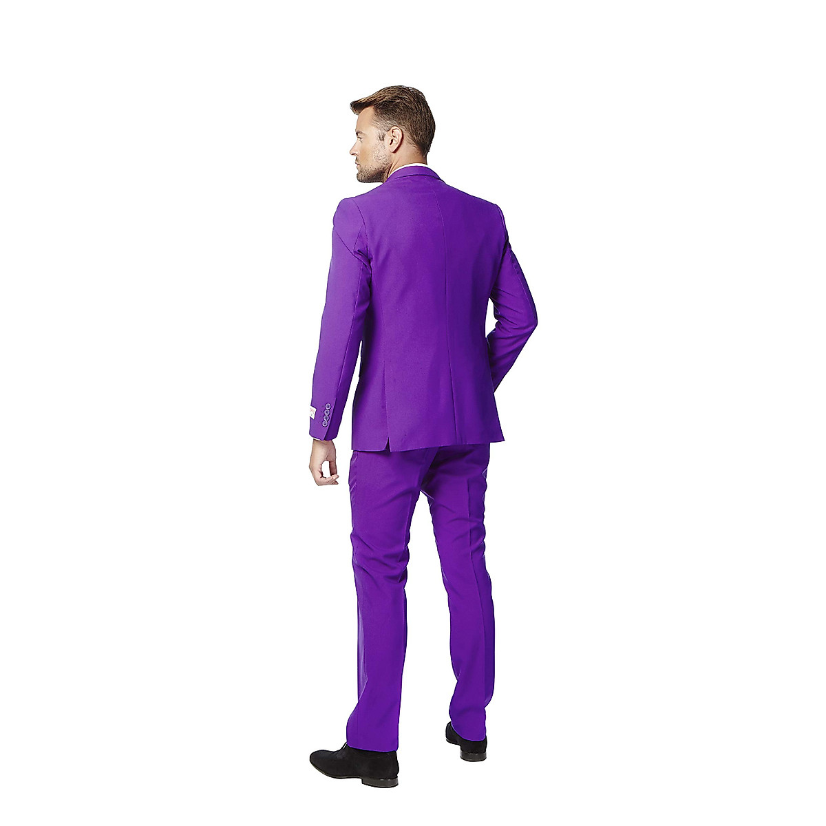 Opposuits Purple Prince Solid Purple Suit For Men Coming With Pants, Jacket and Tie, Purple Prince, US44
