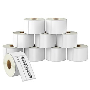 BETCKEY - 2.25" x 4" (57 mm x 102 mm) Multipurpose & Shipping Labels Compatible with Zebra & Rollo Label Printer,Premium Adhesive & Perforated [10 Rolls, 3500 Labels]