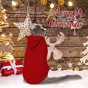 Dogs Pullover Sweater Winter Dog Clothes Sweater Warm Christmas Pet Sweaters For Small Dogs Pet Clothing Pet Solid Antlers Pullover Sweater Puppy Apparel 5 Sizes Pet Clothes for Medium Dogs (Red, XXL)