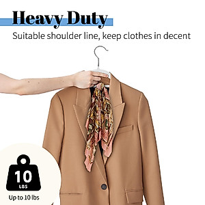 Smartor White Velvet Hangers 60 Pack, Space Saving Clothes Hangers with Tie Bar, Non-Slip Felt Hangers with Shoulder Notches, Heavy Duty Suit Hangers for Coat, Shirt, Pants, Dress