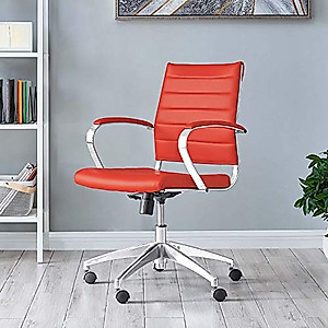 Modway Jive, Mid Back Office Chair, Red