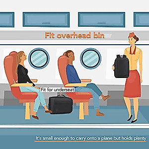 Conworld Travel Backpack 2 in 1, 40L Carry on Backpack Flight Approved for Men Women, Combination Carry on Backpack Lightweight Business Weekender Bag Overnight Backpack With 6 Storage Bags, Black