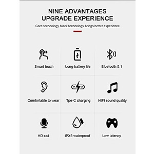 HAIHUANG Football World Cup Basketball Baseball Explosion Earphones LR01 in-Ear Touch TWS5.1 Wireless Bluetooth