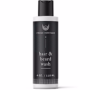 Fresh Heritage Premium Leave-in Beard Conditioner For Men - 4oz 100% All Natural Beard Wash and Conditioner for Daily Use - Beard Softener with Argan Oil - For Softer, Healthier Beard Growth
