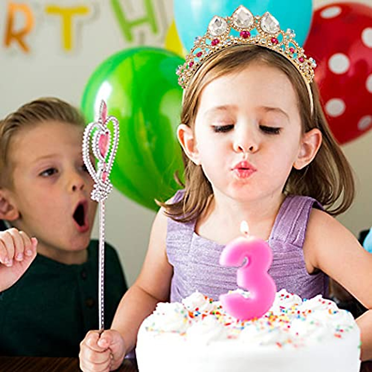 Tiaras for Girls, Didder Princess Crowns and Tiaras for Little Girls Tiara, Crystal Crown for Girls Gold Birthday Crown Red Gem Princess Crown for Kids for Flower Girls and Prom, Christmas Gifts