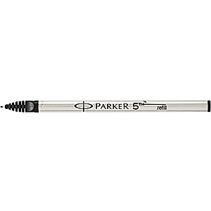 Parker Quink Ink Refill Cartridge for 5th Technology Ink Pens, Medium Point, Black 12 Count, (S0959000)
