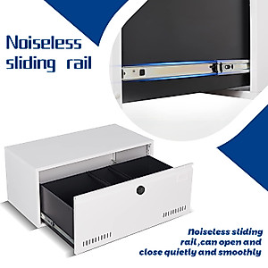 Warmiehomy Metal Lateral File Cabinet for Home Office with Electronic Digital Lock White Filing Cabinet Storage Cabinet Organizer fits A4/Letter/Legal Size Printer Stand