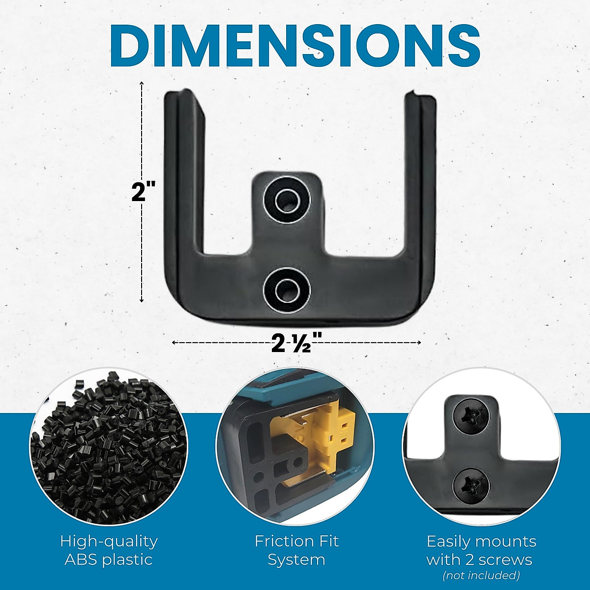 COMMANDER TOOL & GARAGE ORGANIZATION - 10 Pack Tool Holders/Wall Mounts/Hanger Clips Tool Organizer for Garage, Workshop & Shelves, Tool Storage Holder Compatible with Makita 18v LXT & 36v LXT Tools