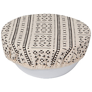 Now Designs Onyx Save It Reusable Cotton Bowl Covers 7.5 and 9.25 inch, Set of 2