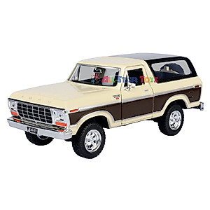 1978 Ford Bronco 1:24 Diecast Model Car SUV Motormax 79371 (Tan with Brown)
