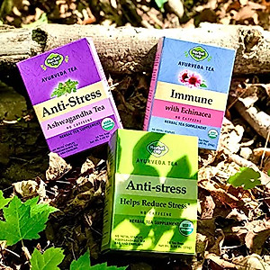 Herbal Cup Ayurveda Tea, Organic Anti-Stress, No Caffeine Herbal Supplement (Anti-Stress, 16 Count (Pack of 1))