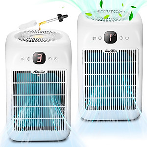 Aircillin 2-Pack Air Purifiers for Home Large Room Up to 908 Sq Ft Each One, HEPA Air Purifiers for Bedroom with Aromatherapy, HEPA Filter for Smoke, Pet Dander, 99.9% of 0.1 Microns Particles