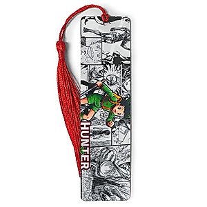 Bookmarks Ruler Metal Hunter Bookography X Measure Hunter Tassels Collage Bookworm for Bookmark Markers Christmas Ornament Reading Gift Book Bibliophile