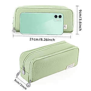 iSuperb Large Pencil Case 7 Compartments Pencil Pouch Big Capacity Pencil Bag Oxford Storage Pen Bag Cosmetic Makeup Pouch for Women