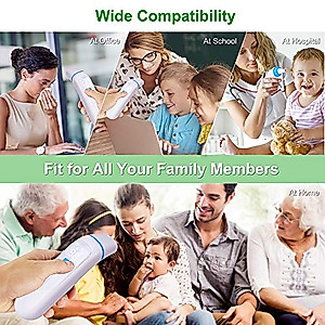 Digital Infrared Ear Thermometer for Adults and Kids Baby Babies Toddlers Forehead Basal Fever Instant Read Thermometers for Humans, Home with Fever Alarm, LED Display and Memory Function