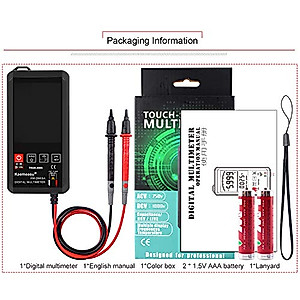 Kaemeasu Big Screen Auto Recognition Smart Mini Touch Digital Multimeter Ultra-Thin Pocket Electronic Repair Tools KM-DM06A