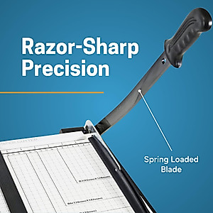 PrintFinish Paper Trimmer 10 to 12 Sheet Capacity, Good for Office, School or Business, Max Cutting Size 14.9 x 11.8in