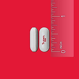 Tylenol Extra Strength Caplets with 500 mg Acetaminophen, Pain Reliever & Fever Reducer, Acetaminophen for Headache, Backache & Menstrual Pain Relief, 100 ct