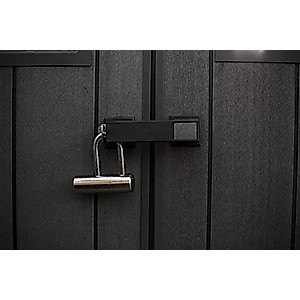 Keter Newton 7.5x9 Large Resin Outdoor Storage Shed Kit – Perfect to Store Patio Furniture, Garden Tools, Bike Accessories, and Lawn Mower, Mahogany Brown