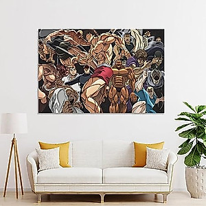 Baki Hanma Anime Poster Art Poster Canvas Painting Decor Wall Print Photo Gifts Home Modern Decorative Posters Framed/Unframed 08x12inch(20x30cm)