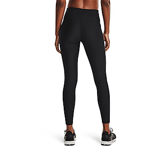 Under Armour Womens HeatGear Armour High No-Slip Waistband Pocketed Leggings, Black (001)/White, Medium Tall