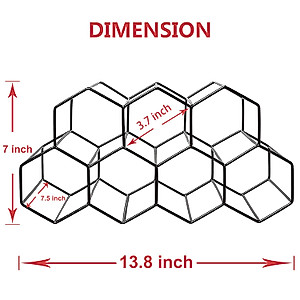 CHENGTIE Black Metal Wine Rack, Countertop Wine Rack, 9 Bottle Tabletop Wine Holder for Wine Storage, Freestanding Wine Rack Suitable for Home Kitchen bar cabinets