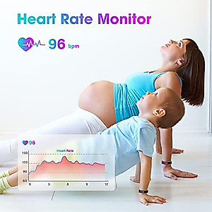 EURANS Kids Fitness Tracker for Boys Girls Teens, Daily Waterproof Activity Tracker with Heart Rate & Sleep Monitor, Alarm Clock, Calorie Counter, Step Counter