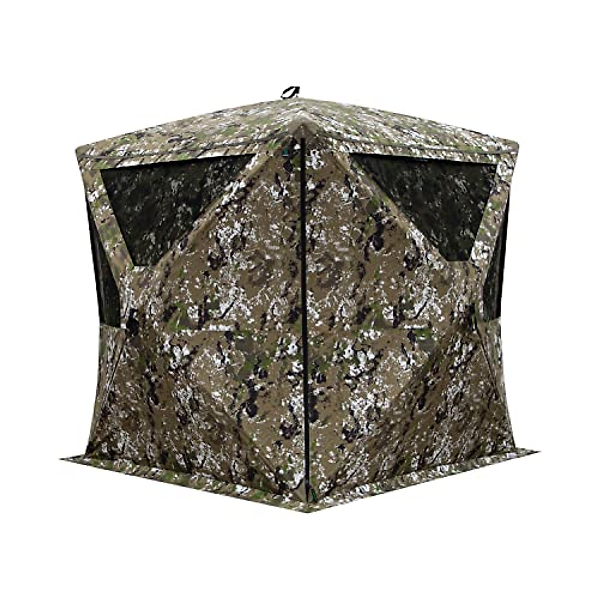 Barronett Blinds® Big Cat™ Heavy-Duty, Portable Hunting Blind, Heavy-Duty Hub Blind, 600 Denier Fabric, Low Profile Windows, 3-Person, Crater™ Thrive, 80” x 90” x 90”, BCHD350CT